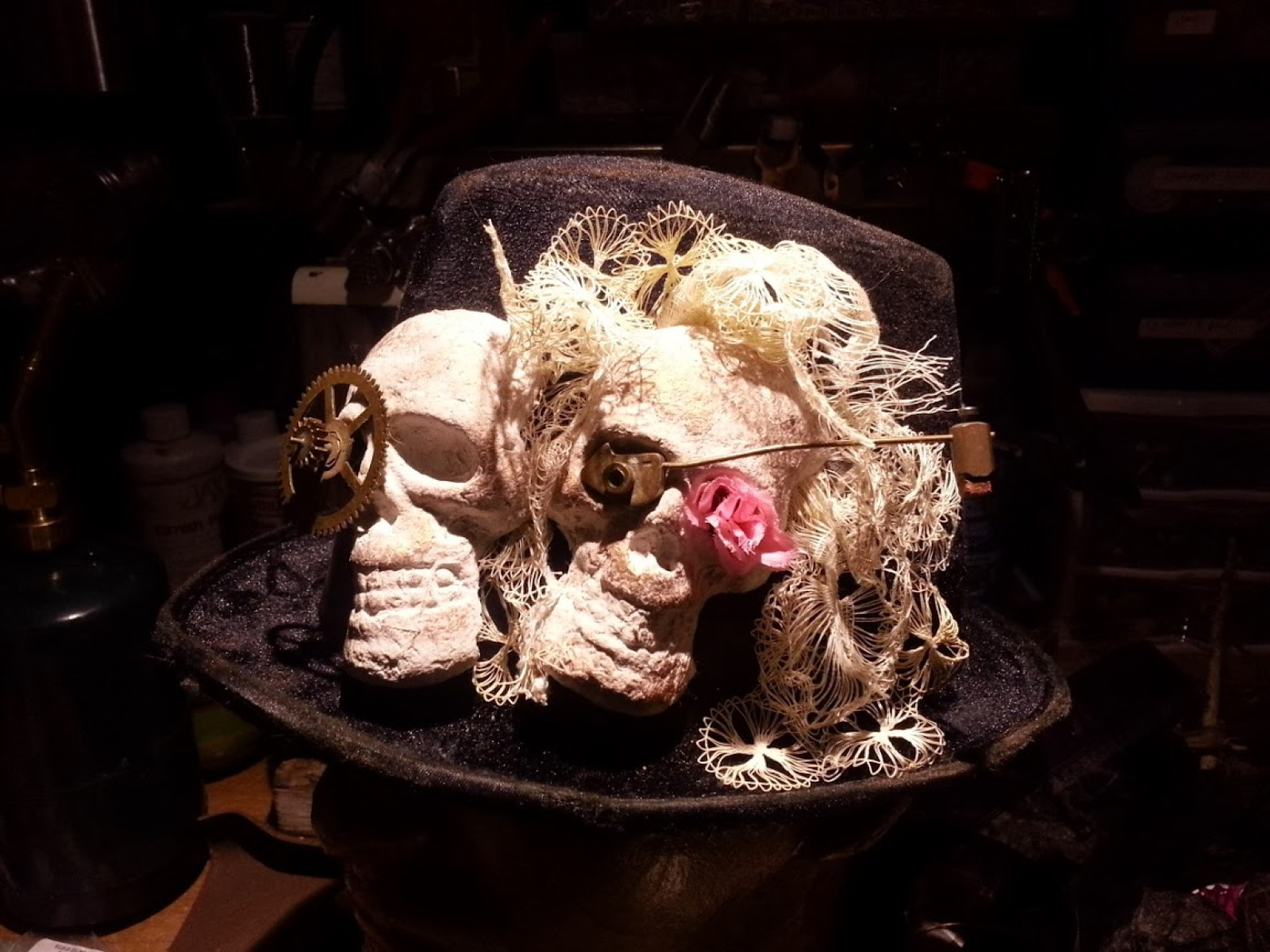 Steampunk day of the dead skull top hat | Jomama